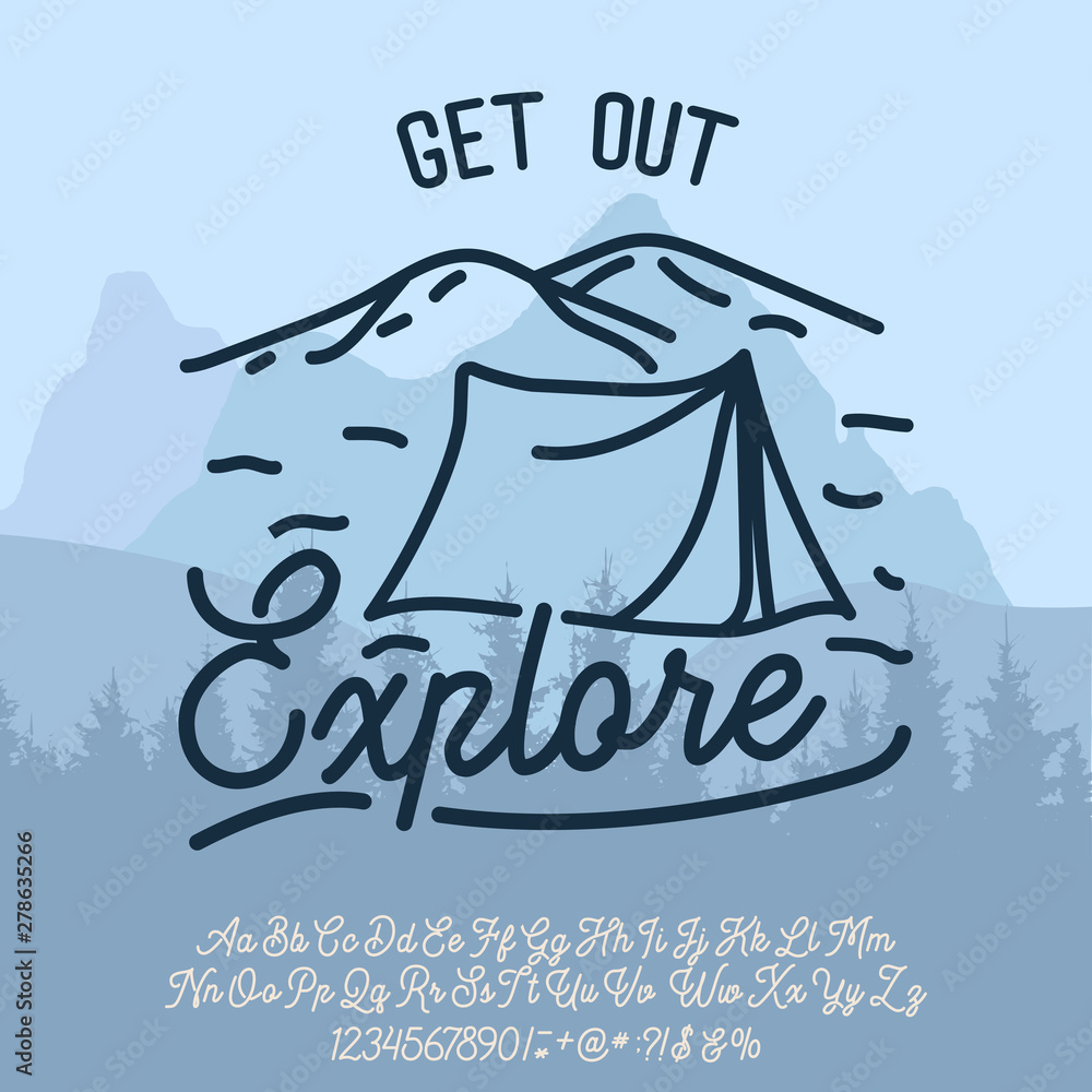 Explore logo and script font. Original handmade typeface. Stylish font ...