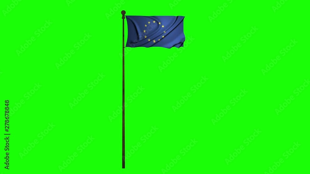 european Animation Flag Animation Green Screen Animation european union ...