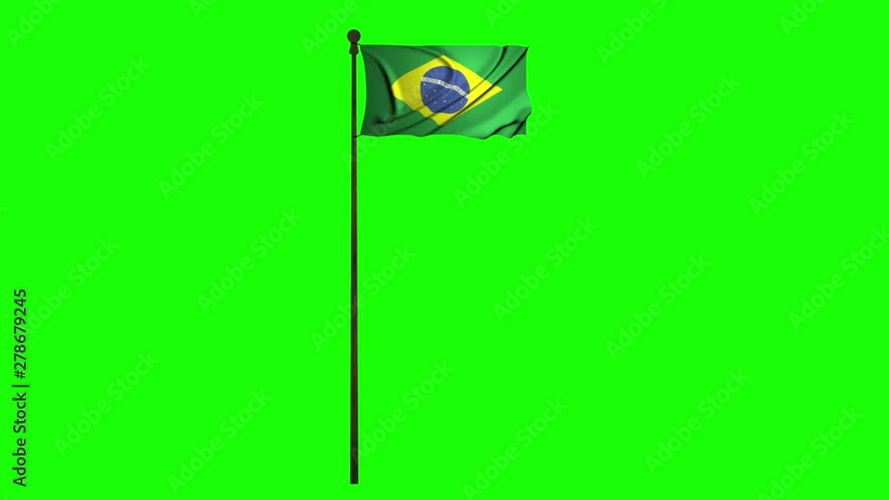 brazil Animation Flag Animation Green Screen Animation brazil Waving ...