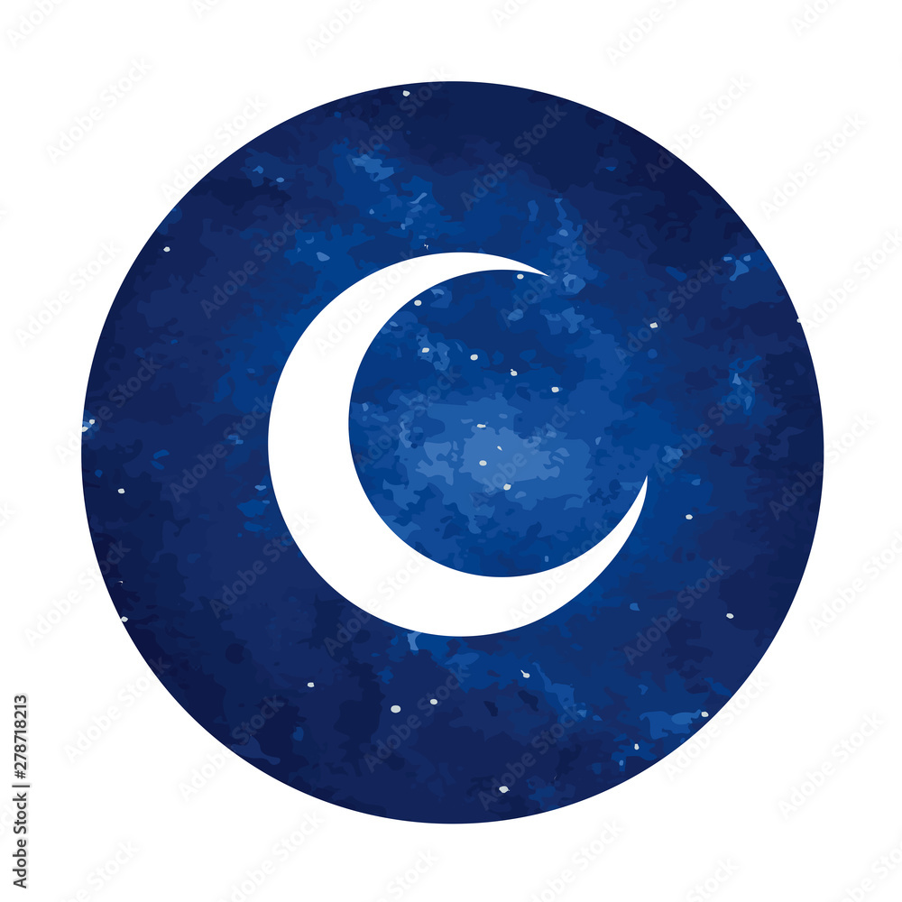 Vector. Logo, symbol of the moon. Icon Illustration of white phase moon ...