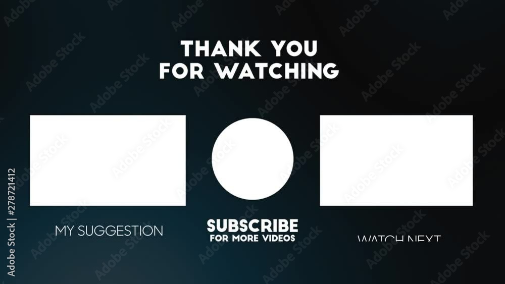 YouTube End Screen Video Template, Outro Card v1 Stock Video | Adobe Stock