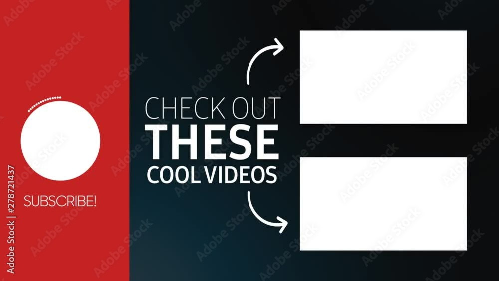 YouTube End Screen Video Template, Outro Card v3 Stock Video | Adobe Stock