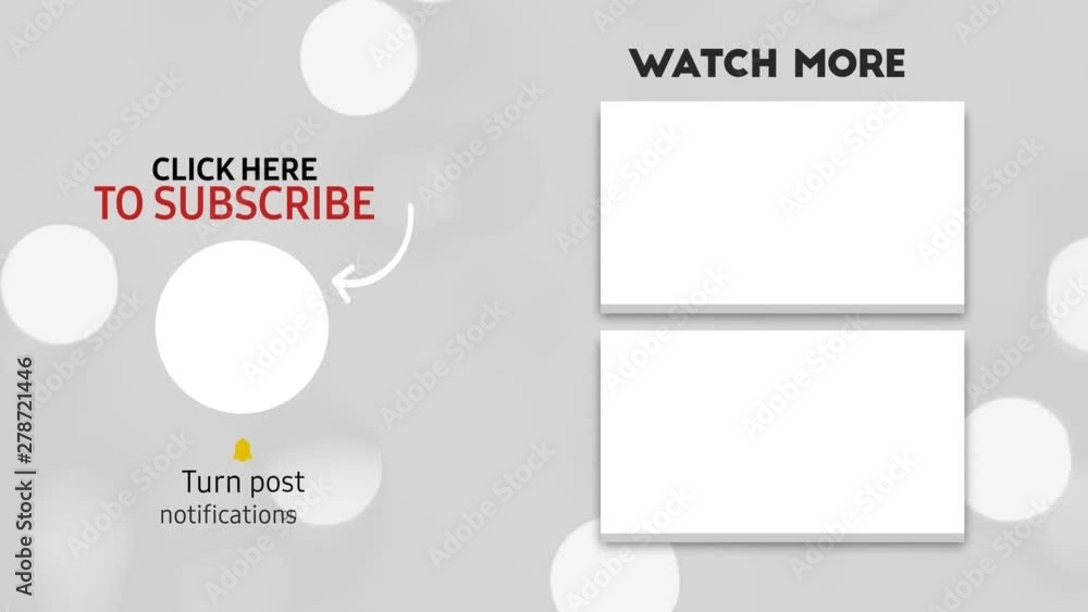 YouTube End Screen Video Template, Outro Card v9 Stock Video | Adobe Stock