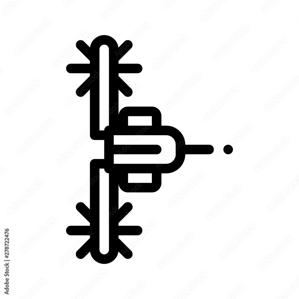 Agronomy Seeding Trailer Vector Thin Line Icon. Agricultural Seeding ...