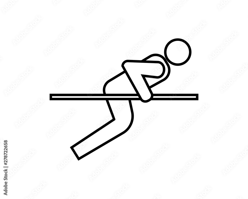 Triceps dip exercise monochrome icon in line style. exercise in the ...