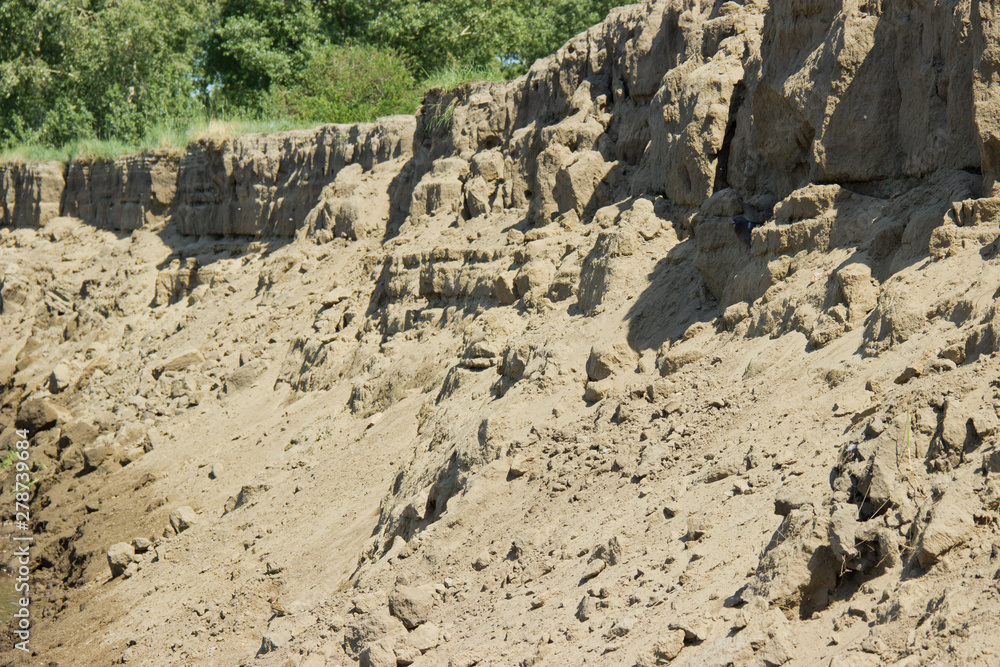 scree of sand sand dunes, mountains, sand avalanche, texture, soil ...