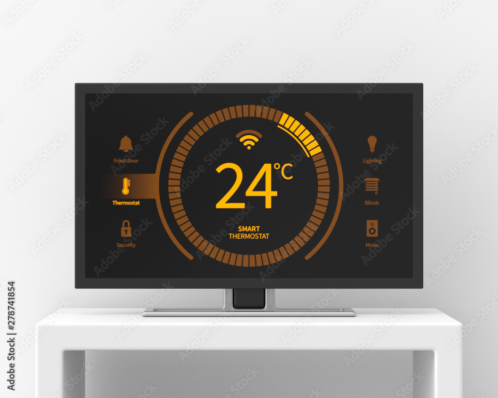 28 inch widescreen television on a white stand against a white wall ...