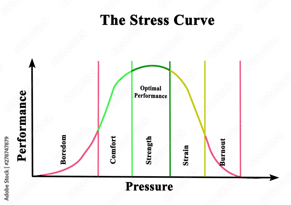 Stress curve: performance and pressure. Stock Illustration | Adobe Stock