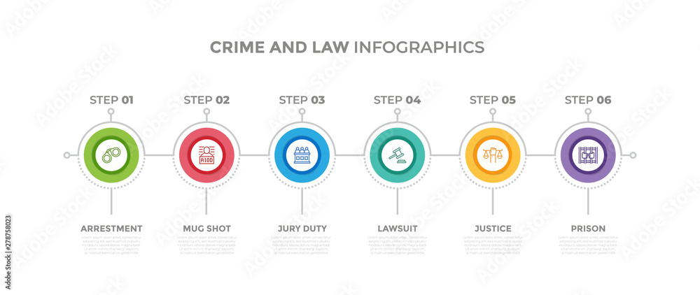 Modern design elements for Crime And Law concept Multicolor ...