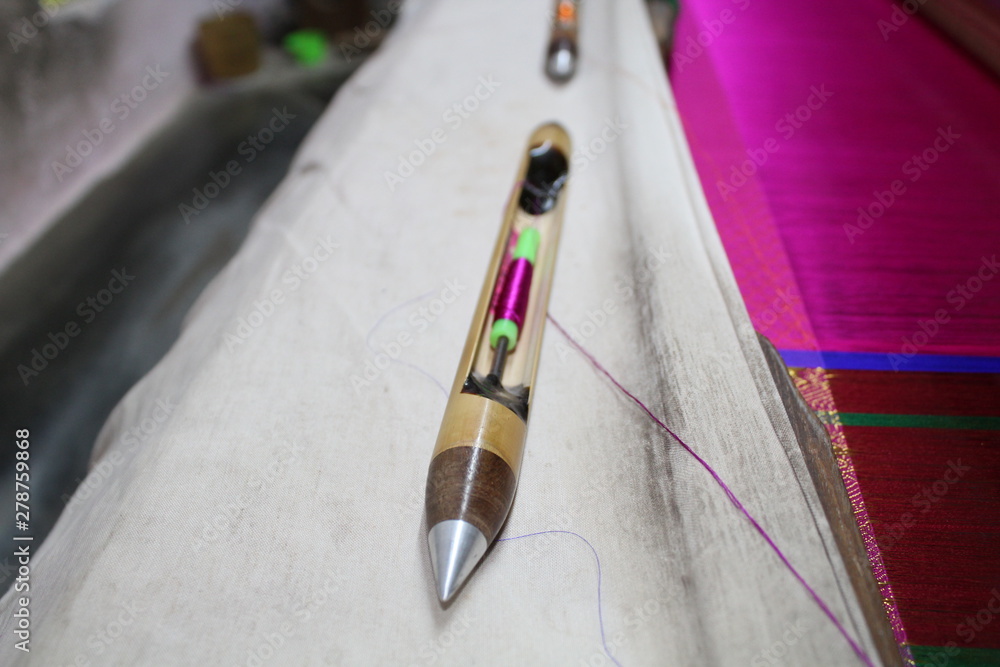 silk saree handloom sarees weaving process Stock Photo | Adobe Stock