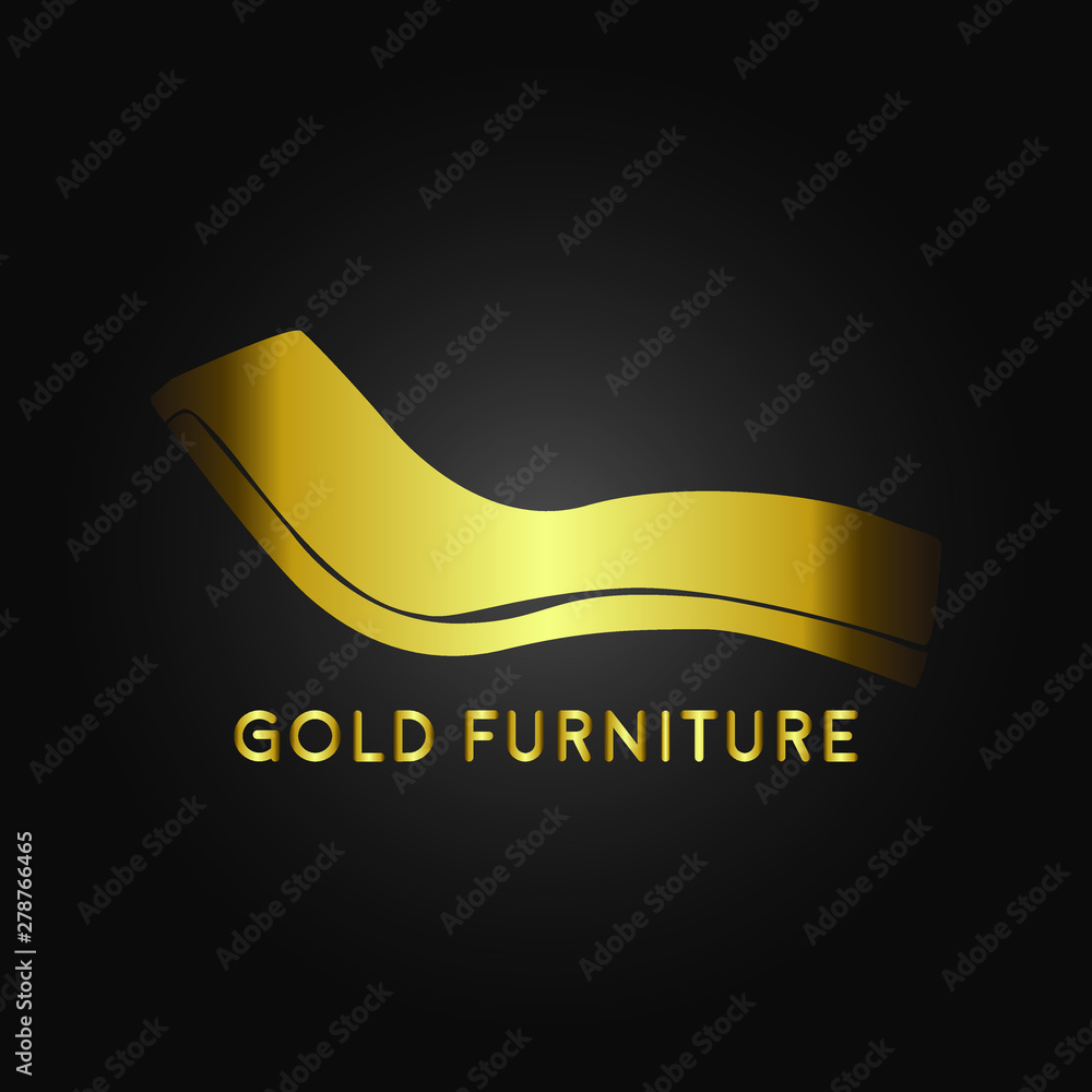 gold furniture logo vector Stock Vector | Adobe Stock