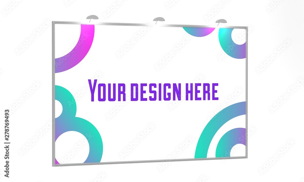 3d render 2x3 backdrop mockup. Realistic isolated template for you ...