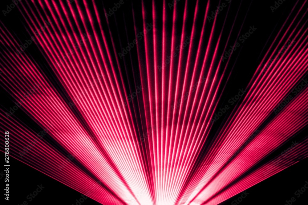 Red laser show nightlife club stage and shining sparkling rays. Luxury ...