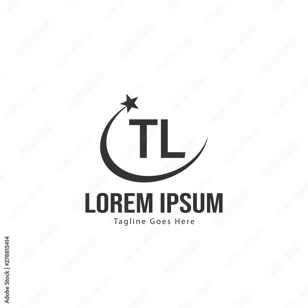Initial TL logo template with modern frame. Minimalist TL letter logo ...