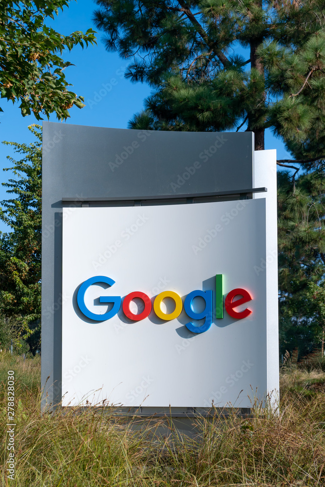 Google Corporate Headquarters and Logo Stock Photo | Adobe Stock