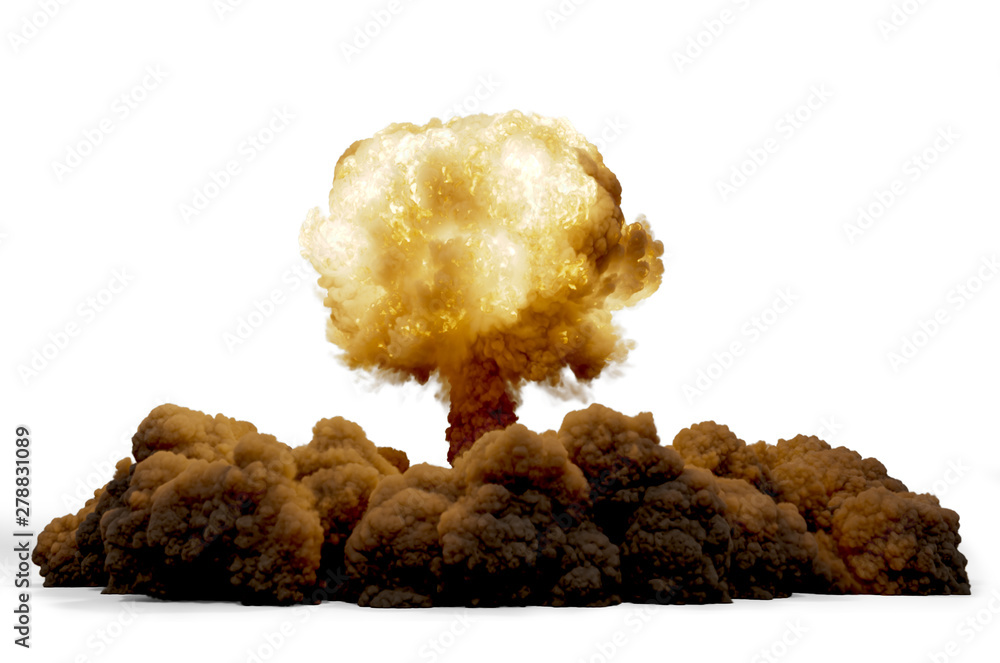 Explosion nuclear bomb, 3D rendering Stock Illustration | Adobe Stock
