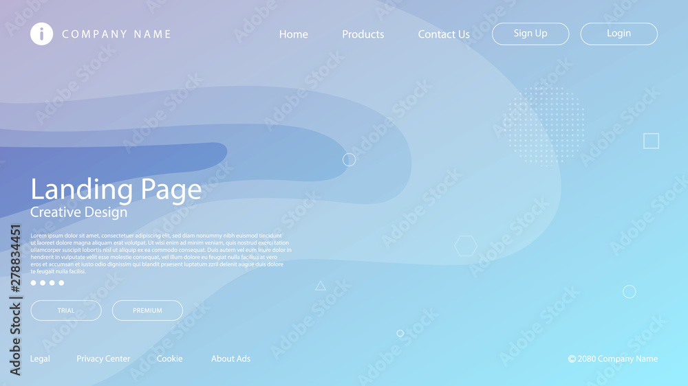 Abstract modern graphic element. Dynamical colored forms and waves ...