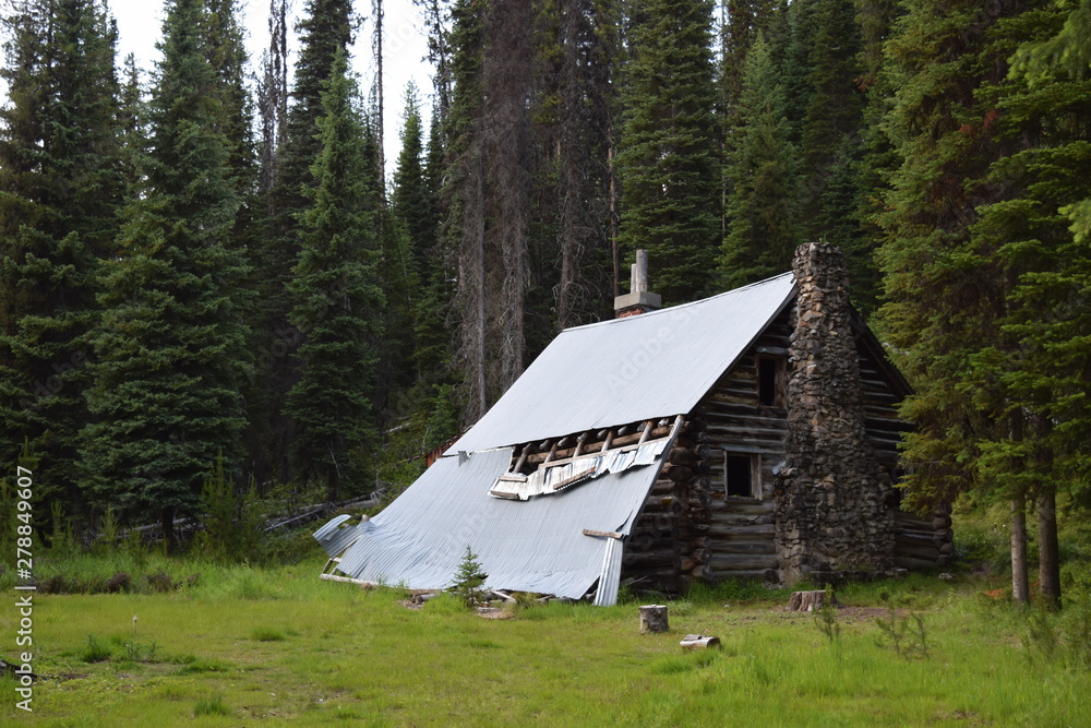 Creepy Old Log Cabin In The Woods Stock Photo | Adobe Stock