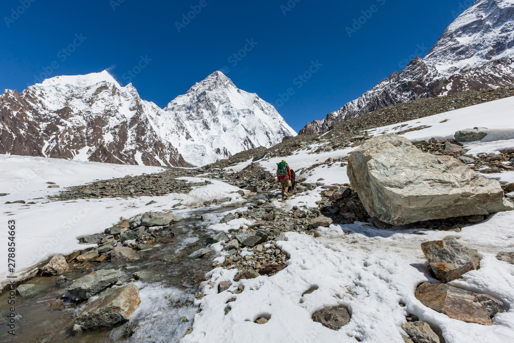 K2 mountain peak, second highest mountain in the world, K2 trek ...