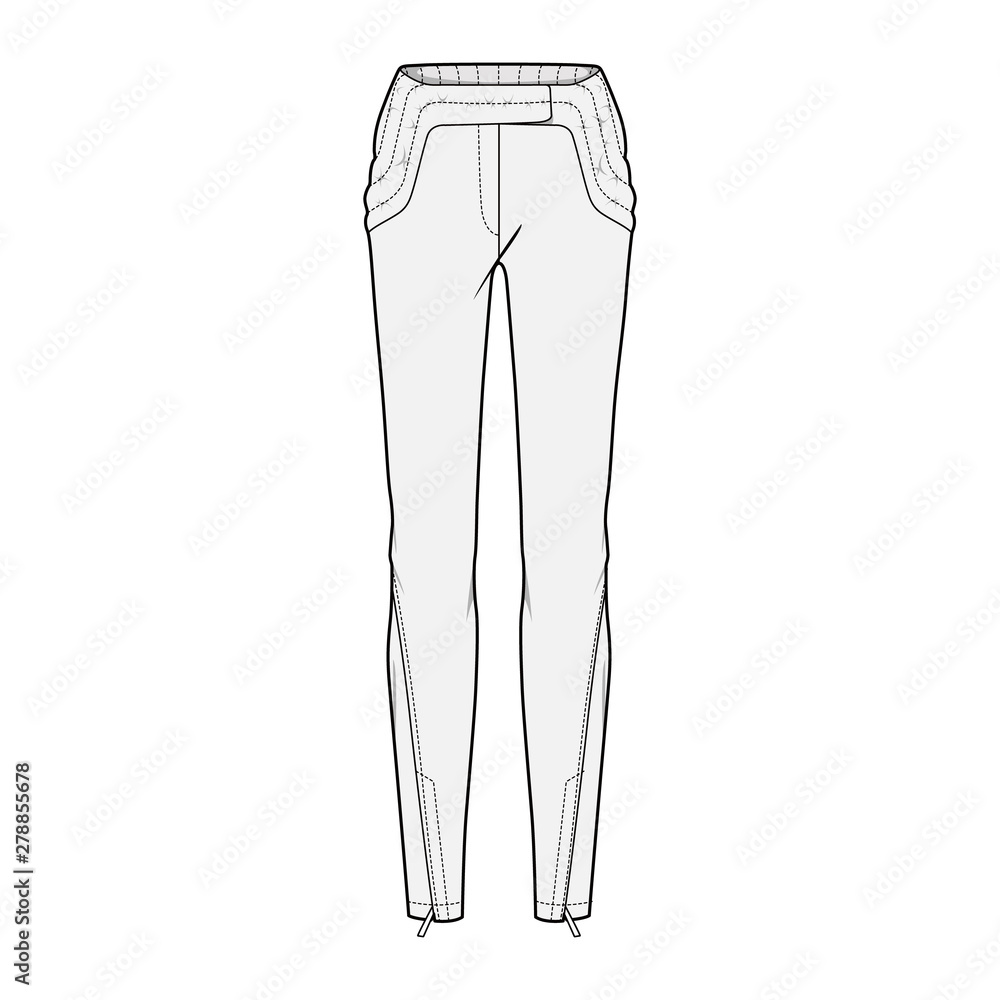 Pants fashion flat sketch template Stock Vector | Adobe Stock