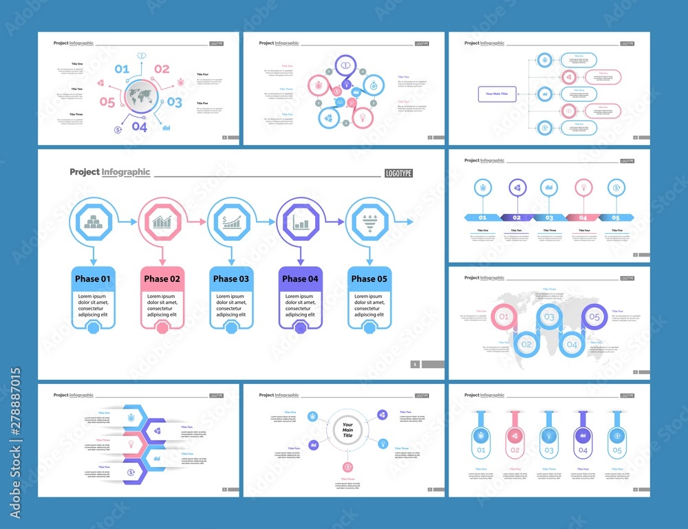 Management process and flow charts. Business and finance concept ...