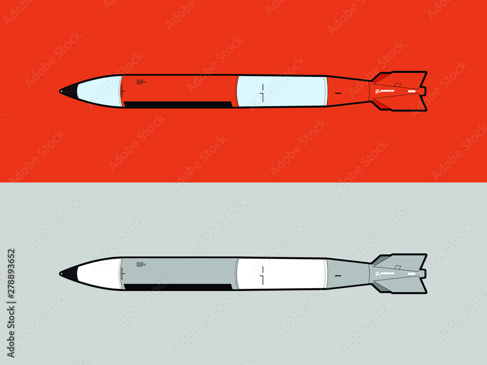B61 nuclear bomb blueprint vector illustration. Stock Vector | Adobe Stock