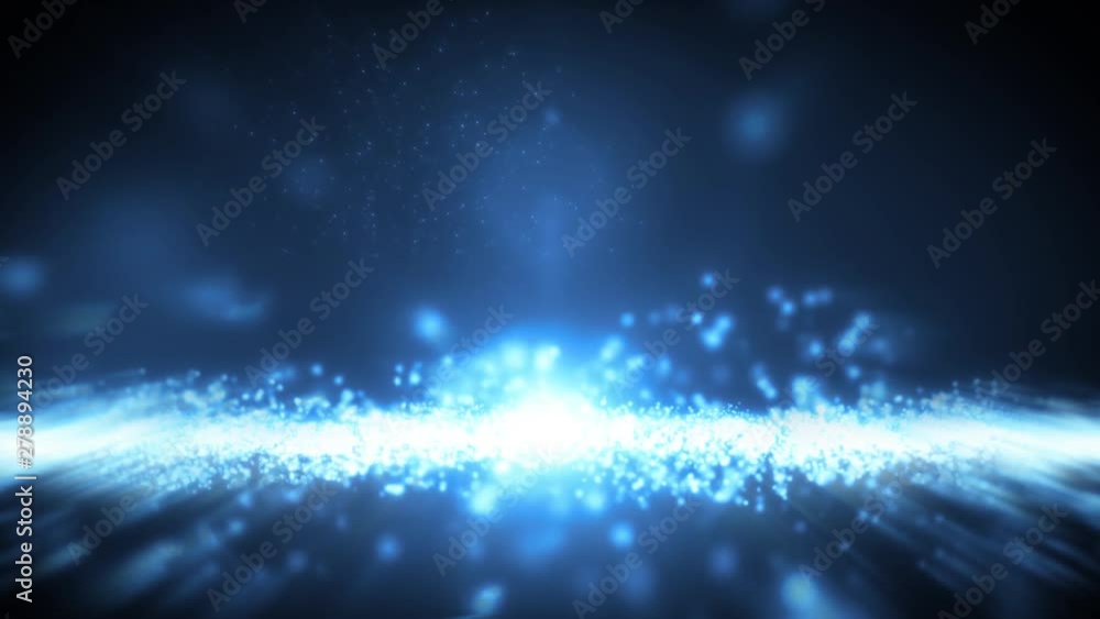 Abstract Light Particle Slow Motion Flowing Clip/ 4k animation of an ...