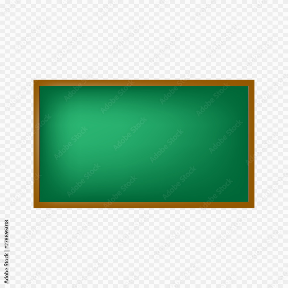 Green chalkboard isolated on transparent background. Vector ...