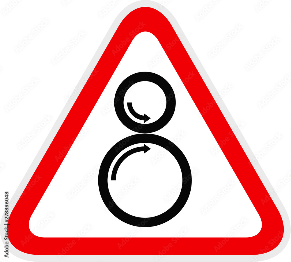 Triangular red Warning Hazard Symbol, vector illustration Stock Vector ...