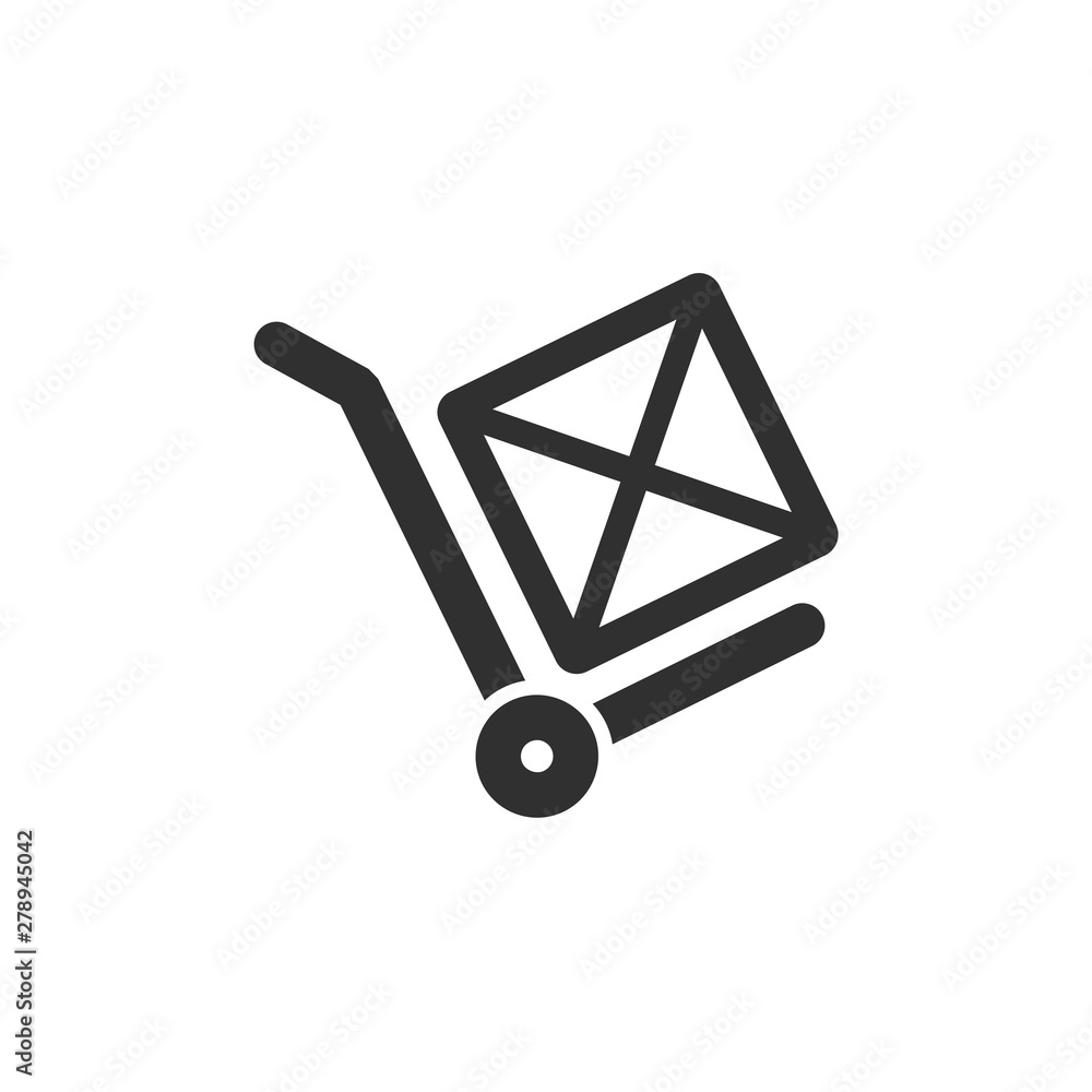 Handcart icon template color editable. Wheelbarrow symbol vector sign ...