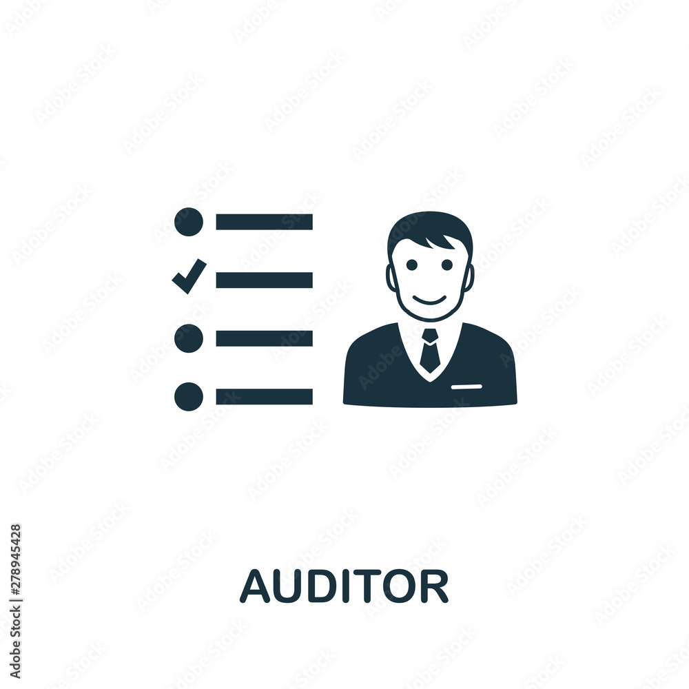 Auditor vector icon symbol. Creative sign from investment icons ...