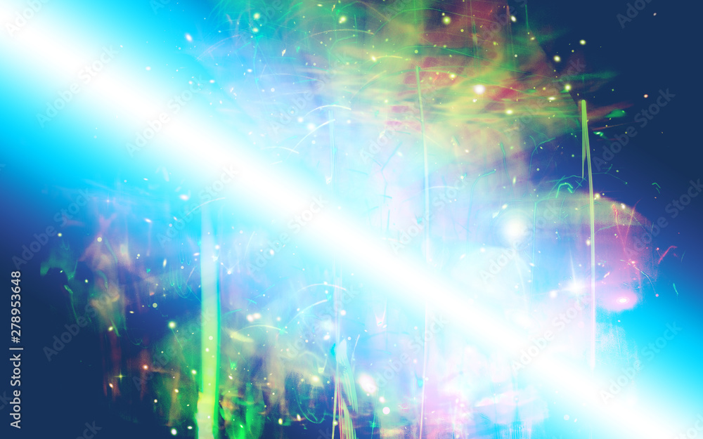 Dark Color sparkle rays with beams abstract elegant background. Dust ...