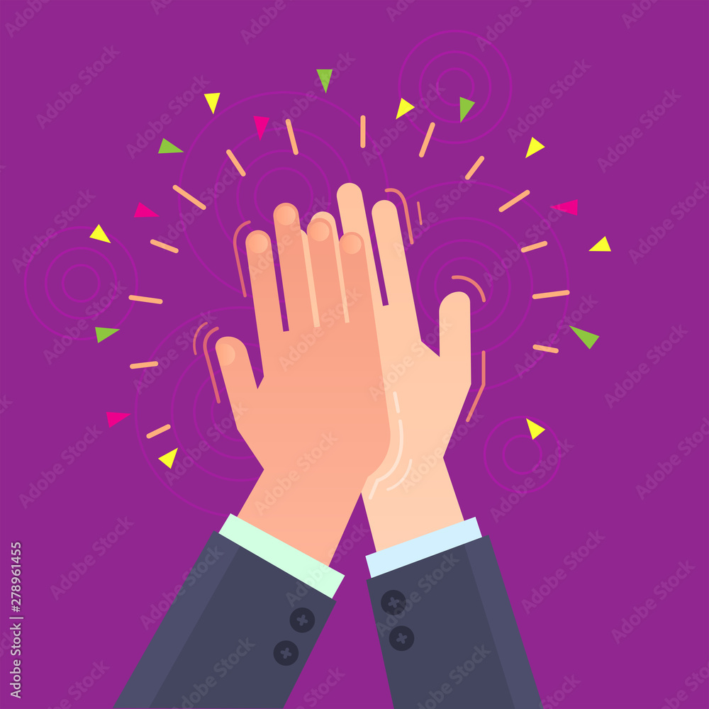 Vector symbols with hands_Give five joy victory high result friends ...