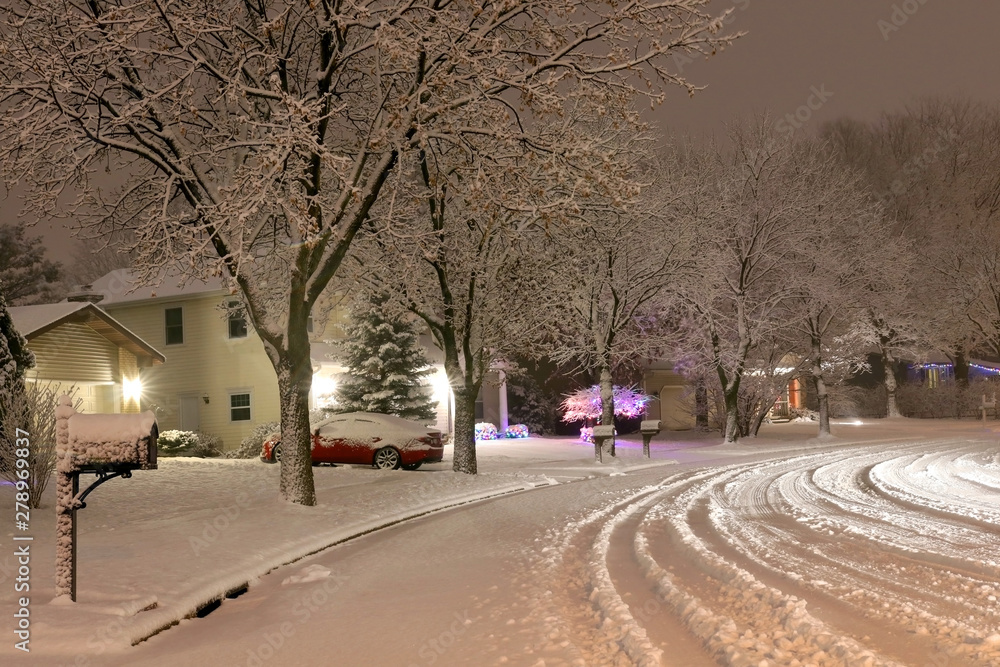 Winter Blizzard Night