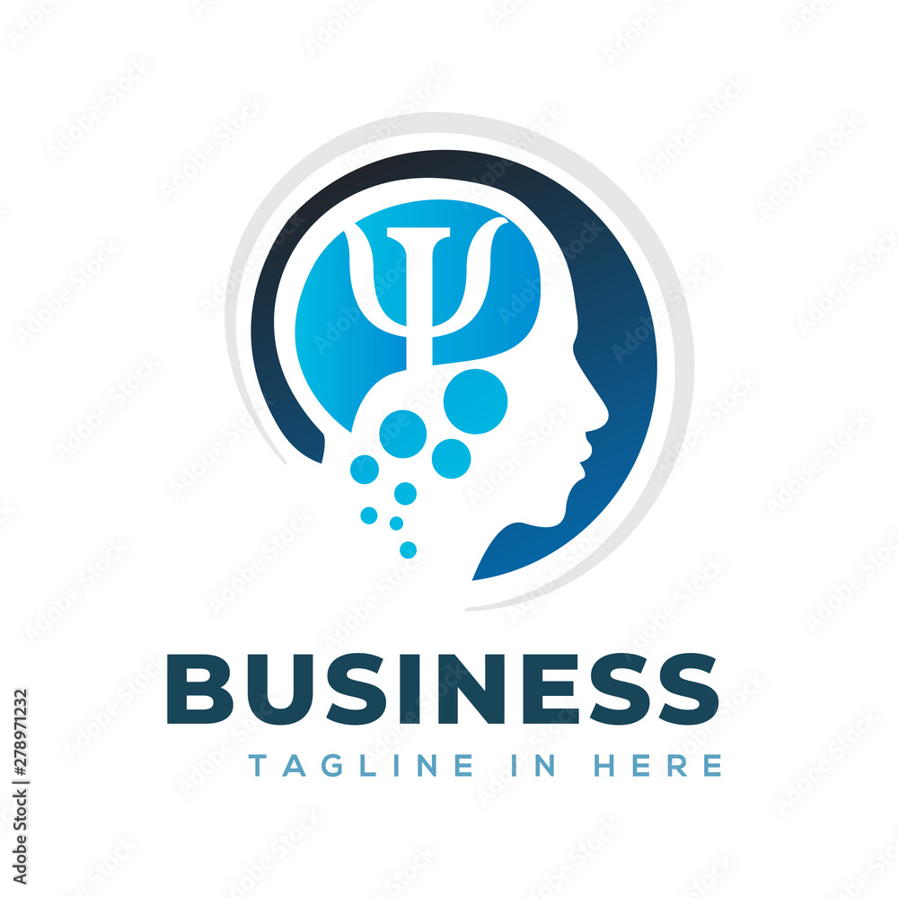 smart head brain Human Circle logo design inspiration Stock Vector ...