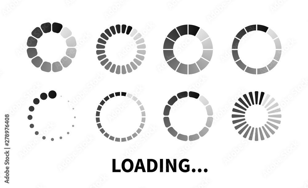 Vektorová grafika „Vector loading icon. Progress bar for upload ...