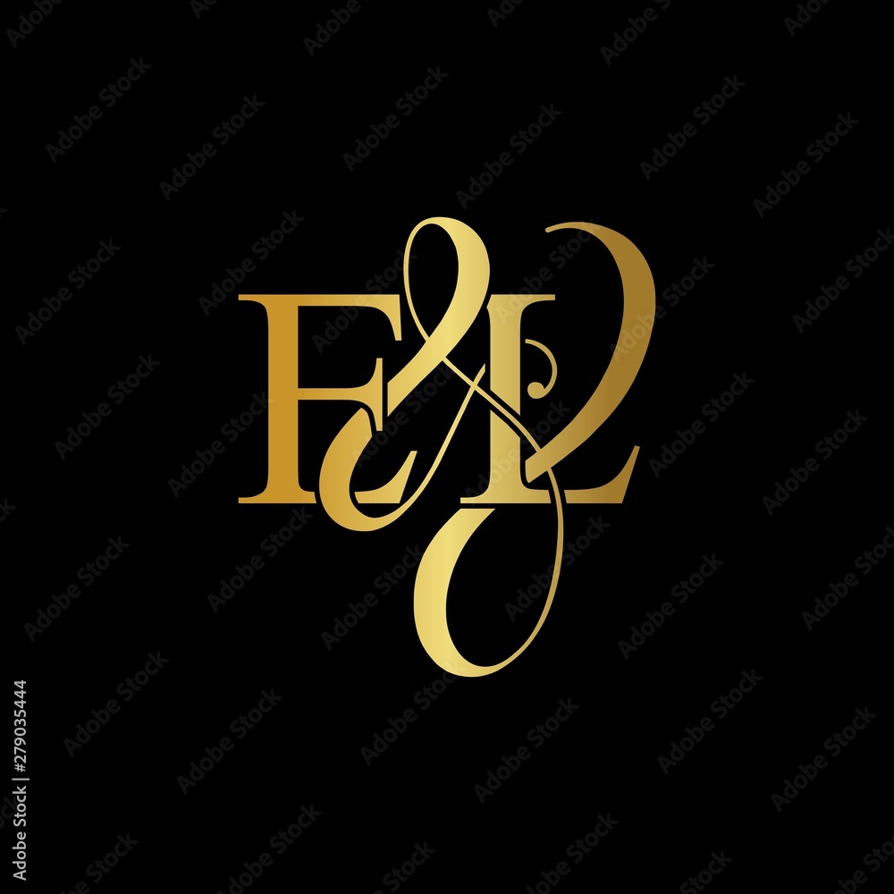 E & L / EL logo initial vector mark. Initial letter E & L EL luxury art ...