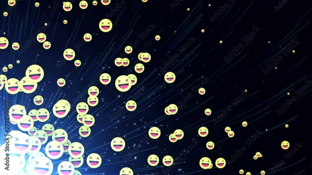 Social Media Emoji, Reactions Animation, Rendering, Background, Loop ...