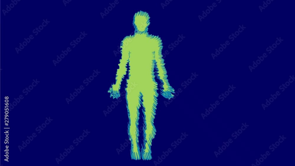 2d Animation motion graphics showing an anatomy of the human body ...