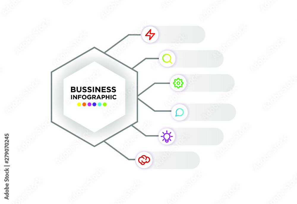 set Infographic stack chart design with icons and options or steps ...