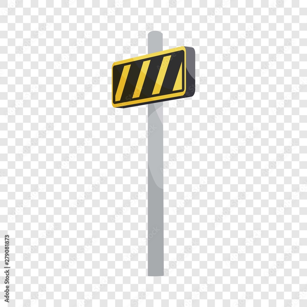 Road Sign Yellow And Black Stripes Icon Cartoon Illustration Of Road road-sign-yellow-and-black-stripes-icon-cartoon-illustration-of-road