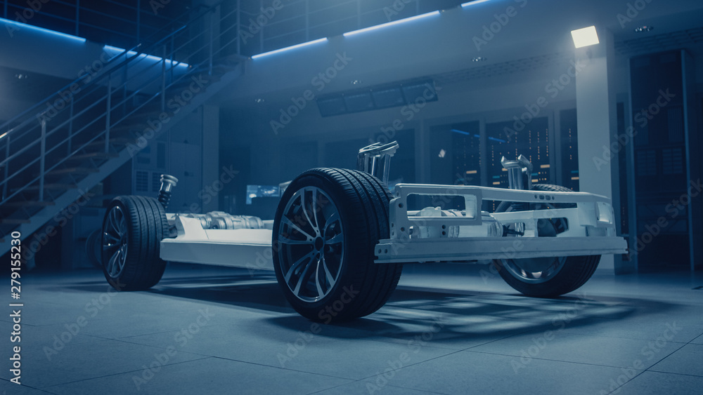 Foto de Concept of Authentic Electric Car Platform Chassis Prototype ...