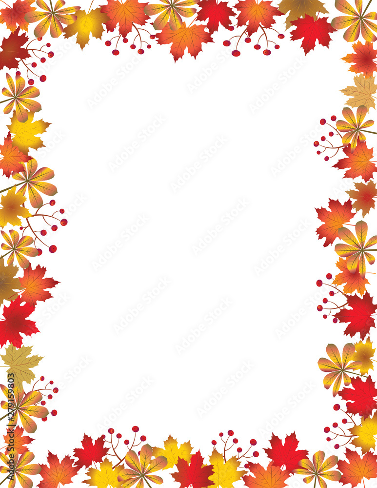 Autumn Leaf Page Border