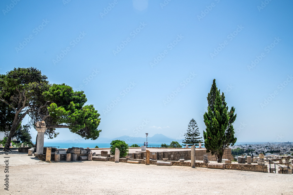 The observation deck of the Museum of Carthage with stunning views of ...