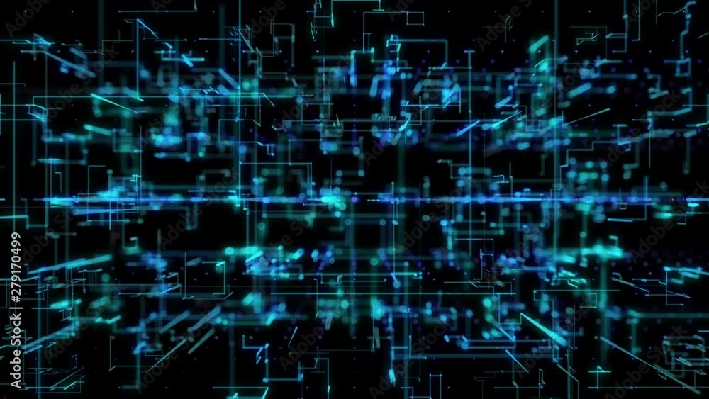 3D illustration, 3D rendering, abstract geometric background, Blue Line ...