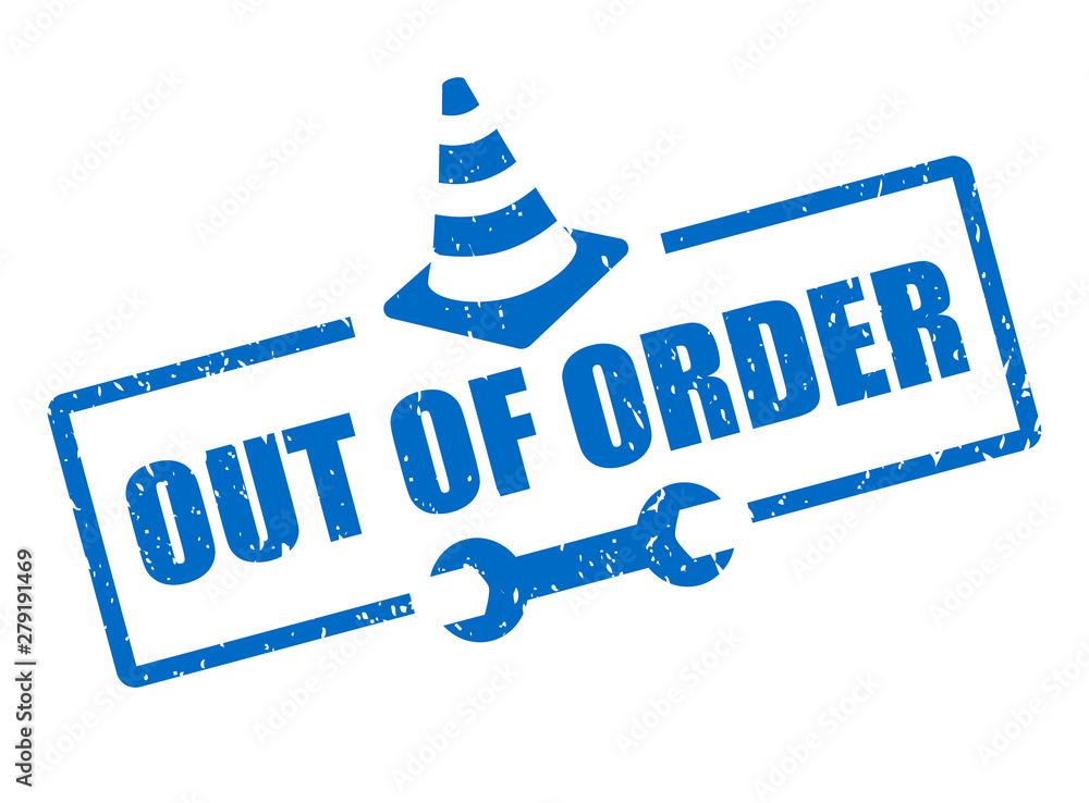 Out of order vector sign Stock Vector | Adobe Stock