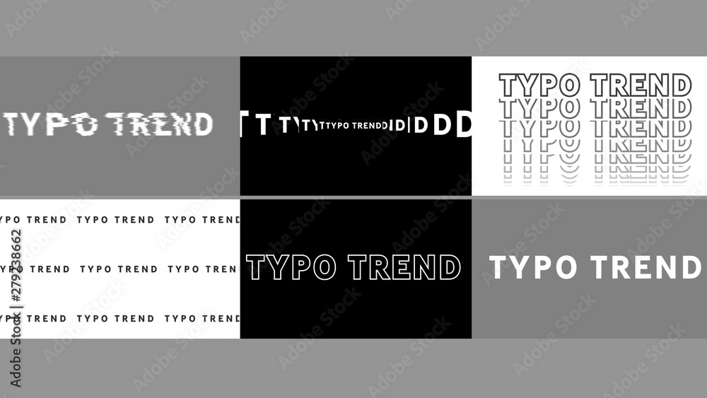 Typo Trend Titles Stock Template | Adobe Stock