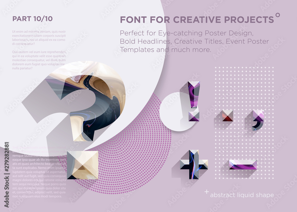 Simple Abstract Geometric Font. Perfect for Bold Headlines, Poster ...