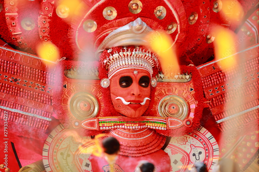 Theyyam is a famous ritual art form that originated in North Kerala ...