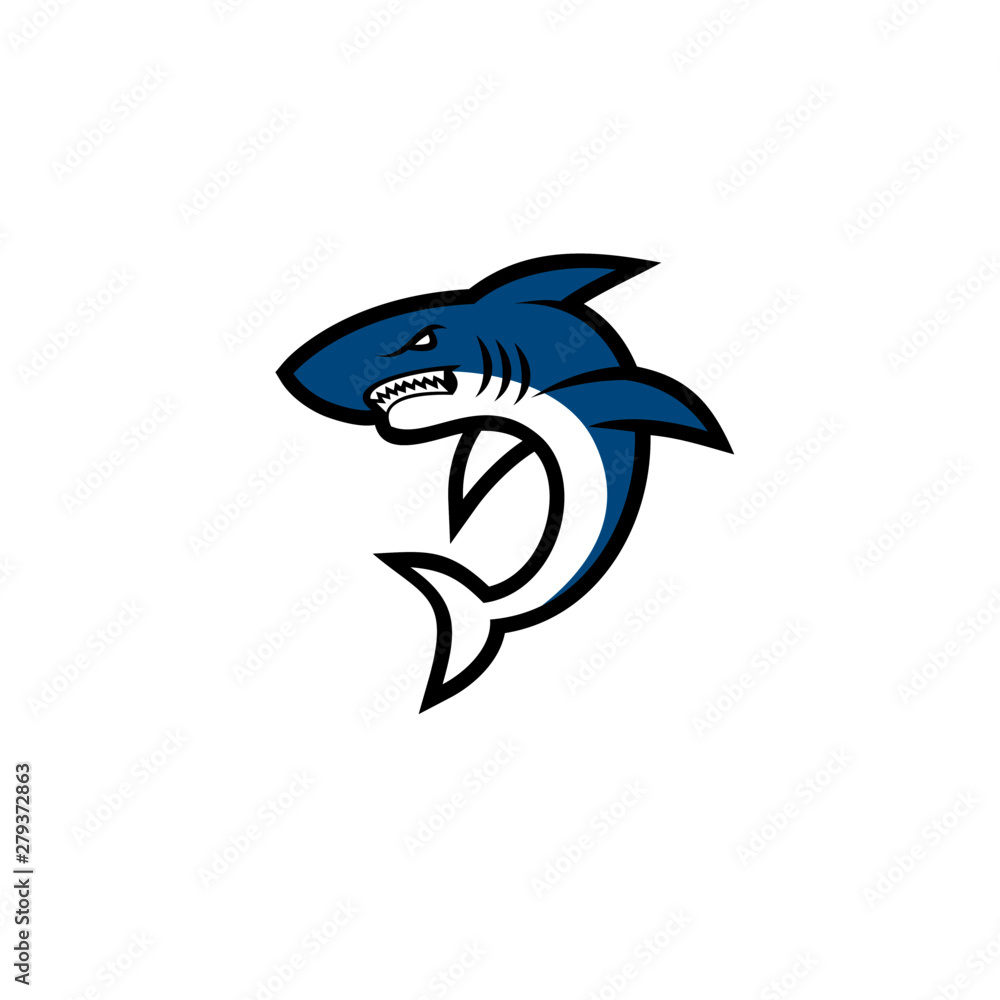 Shark Logo Design Template Vectors Stock Vector | Adobe Stock